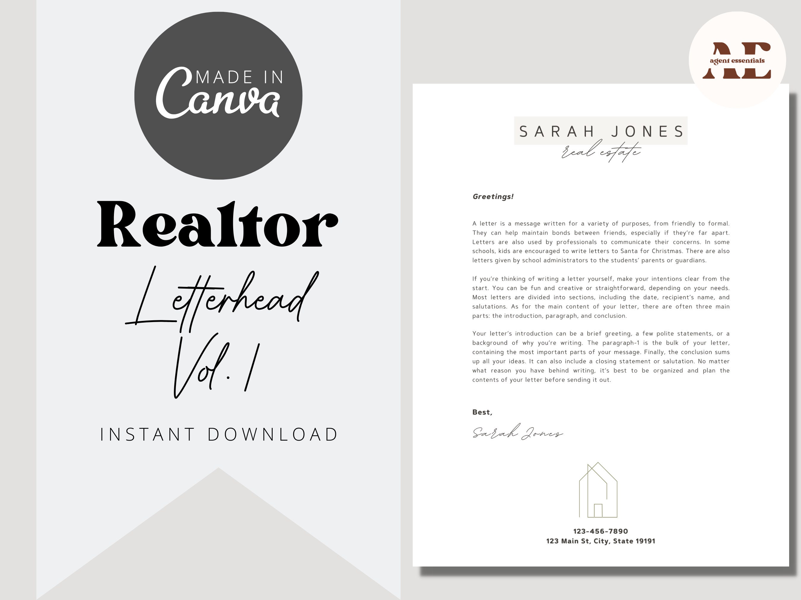 Realtor Letterhead | Real Estate Letterhead Template | for Realtors ...