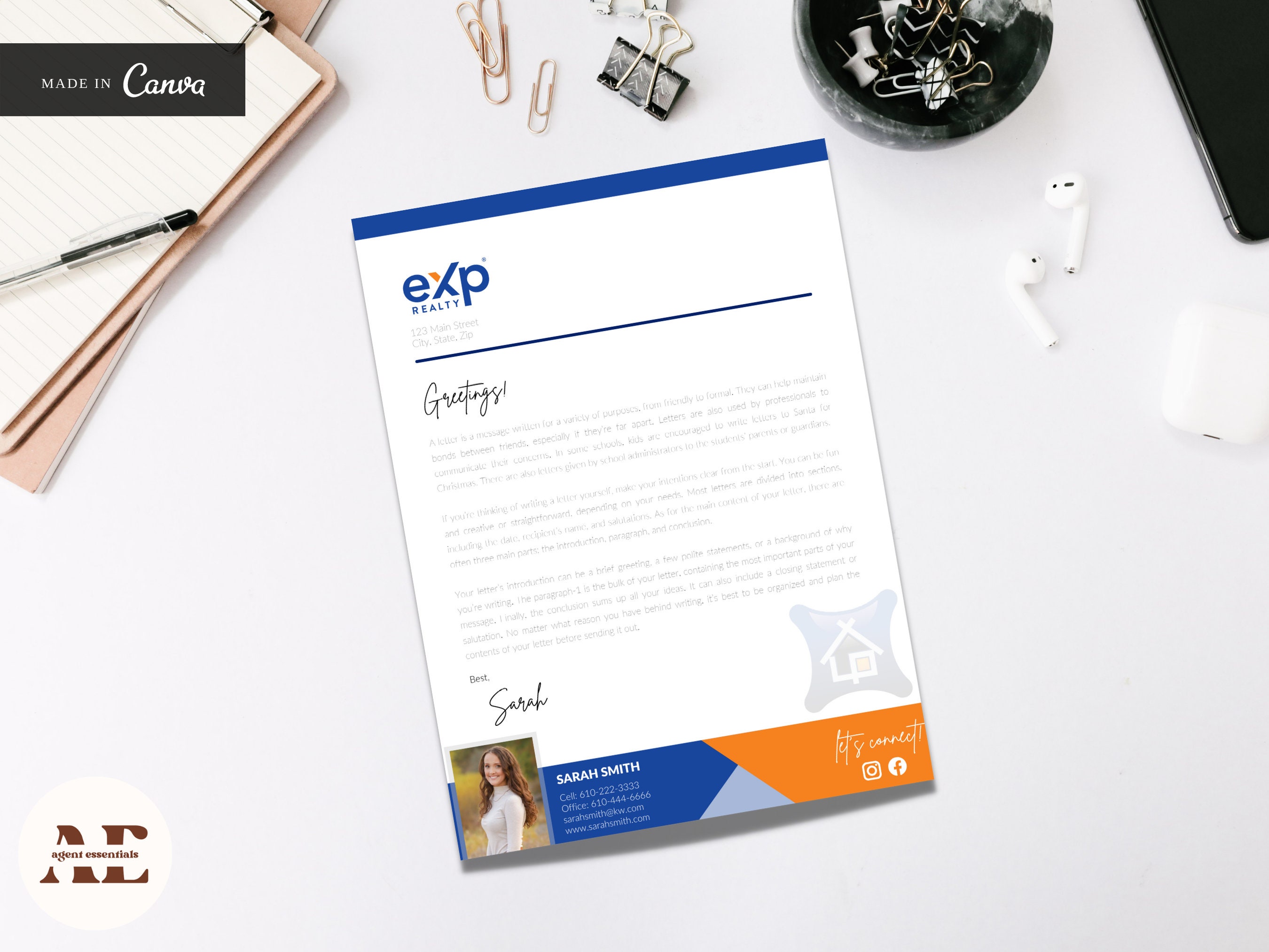 Exp Letterhead Template | Real Estate Letterhead Template | for ...