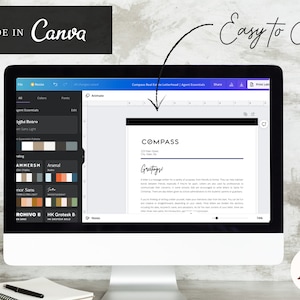 Compass Letterhead Template | Real Estate Letterhead Template | for ...