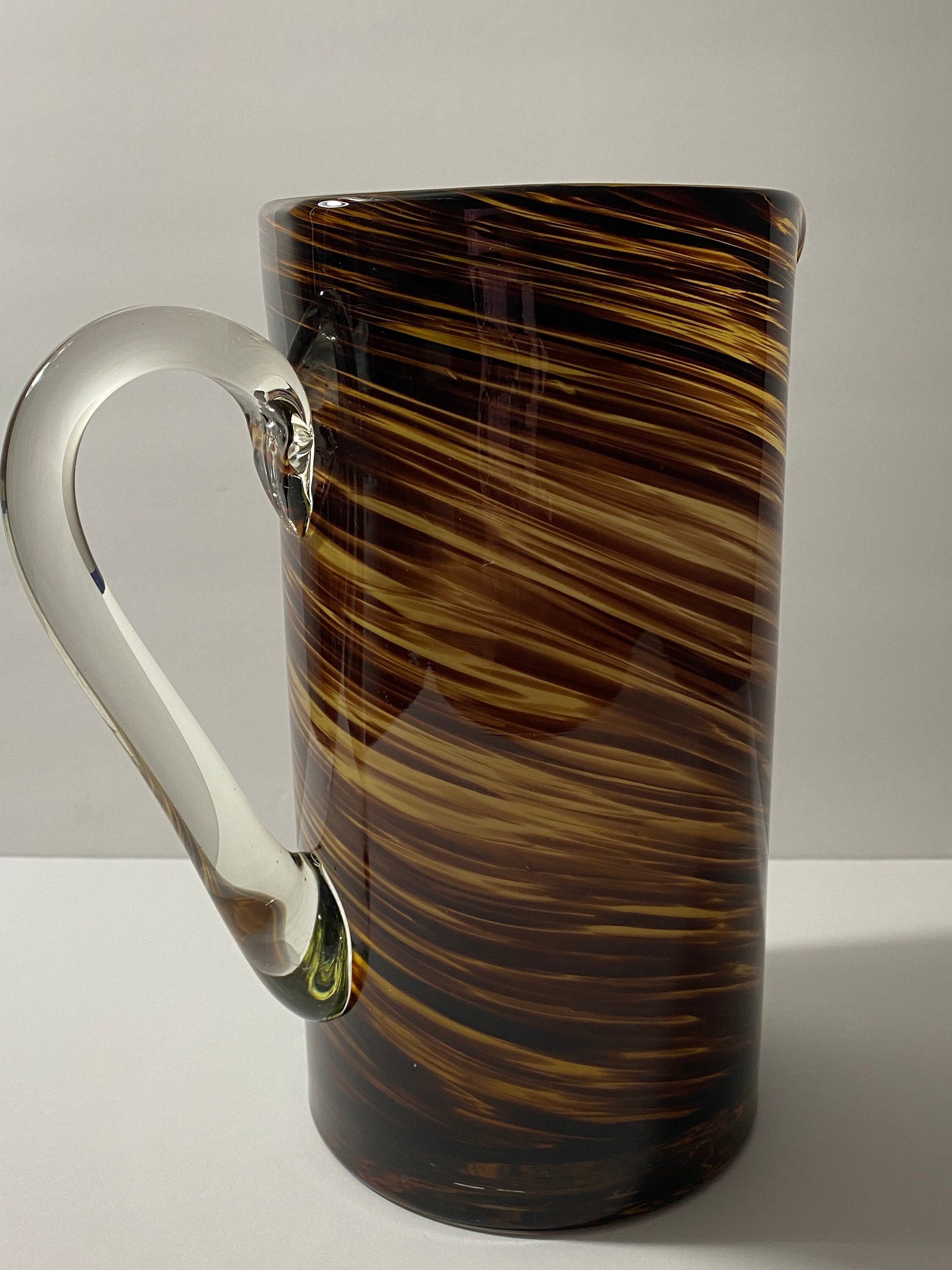 Tortoise Shell Pitcher - Art Glass - Etsy