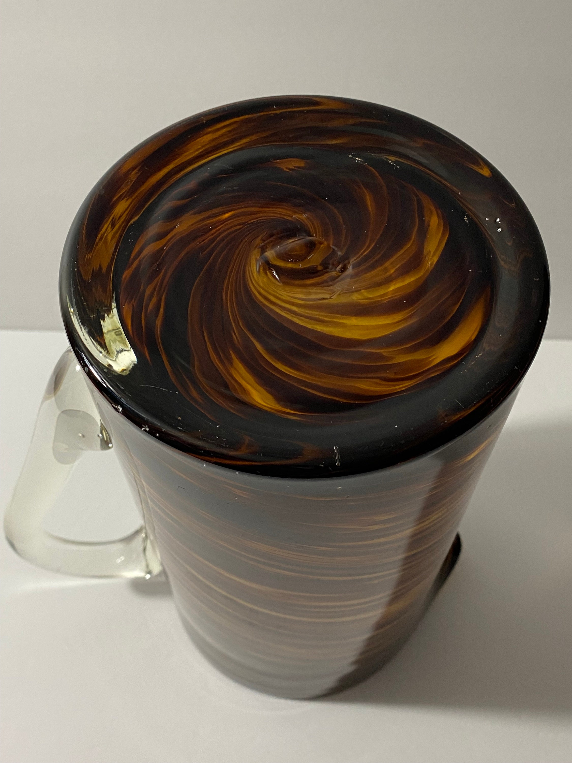 Tortoise Shell Pitcher - Art Glass - Etsy