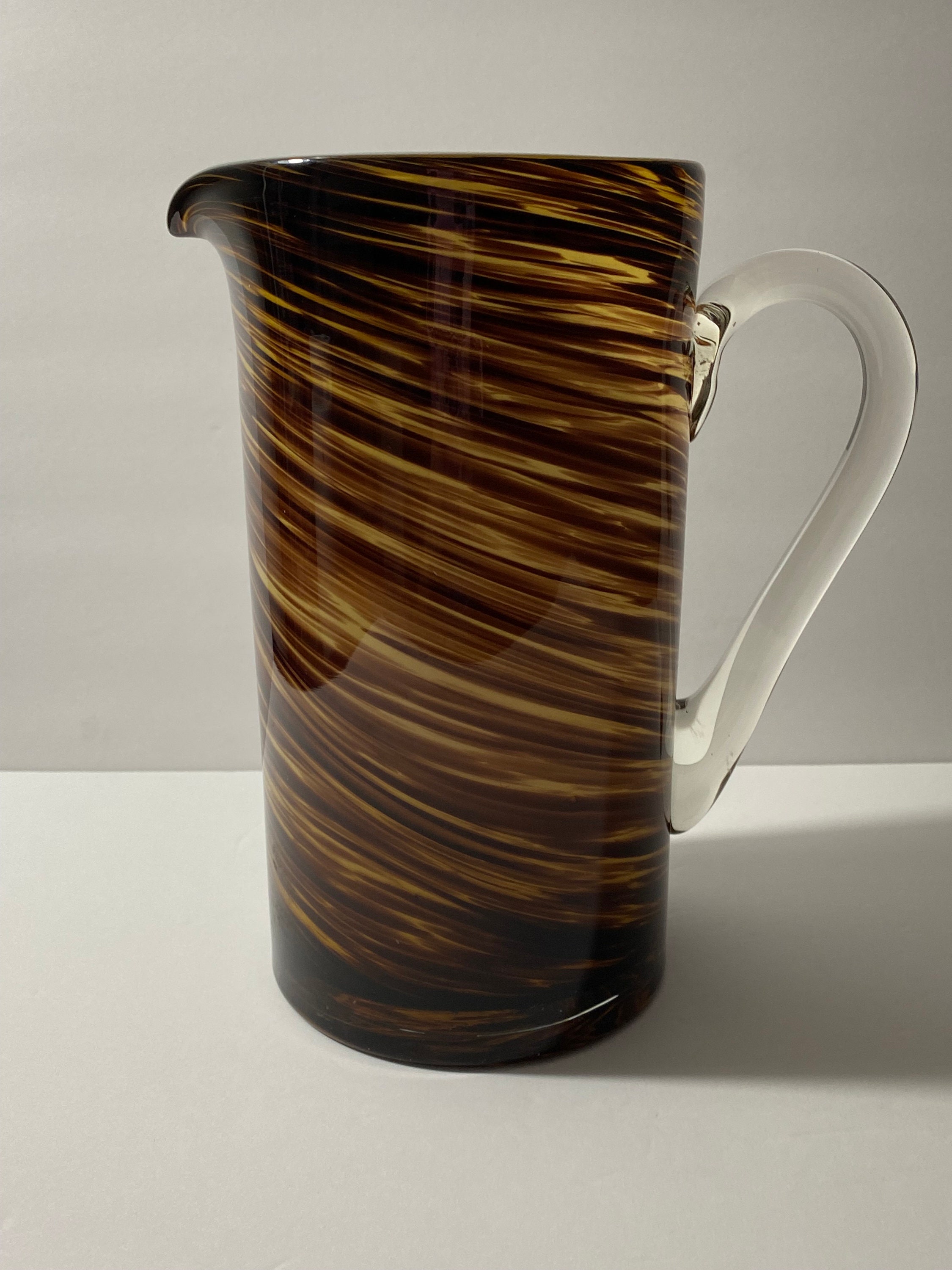 Tortoise Shell Pitcher - Art Glass - Etsy