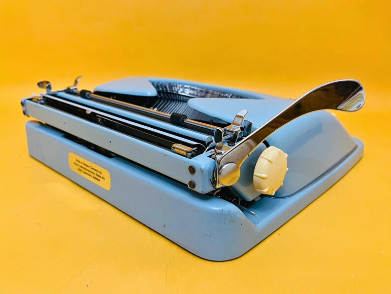 Working Typewriter ABC Wagenfeld Design 1962 Light Blue Typewriter With ...