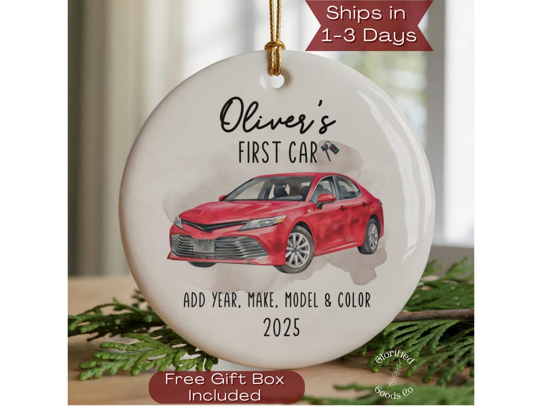 Custom First Car Christmas Ornament for First Car Photo Keepsake Custom ...