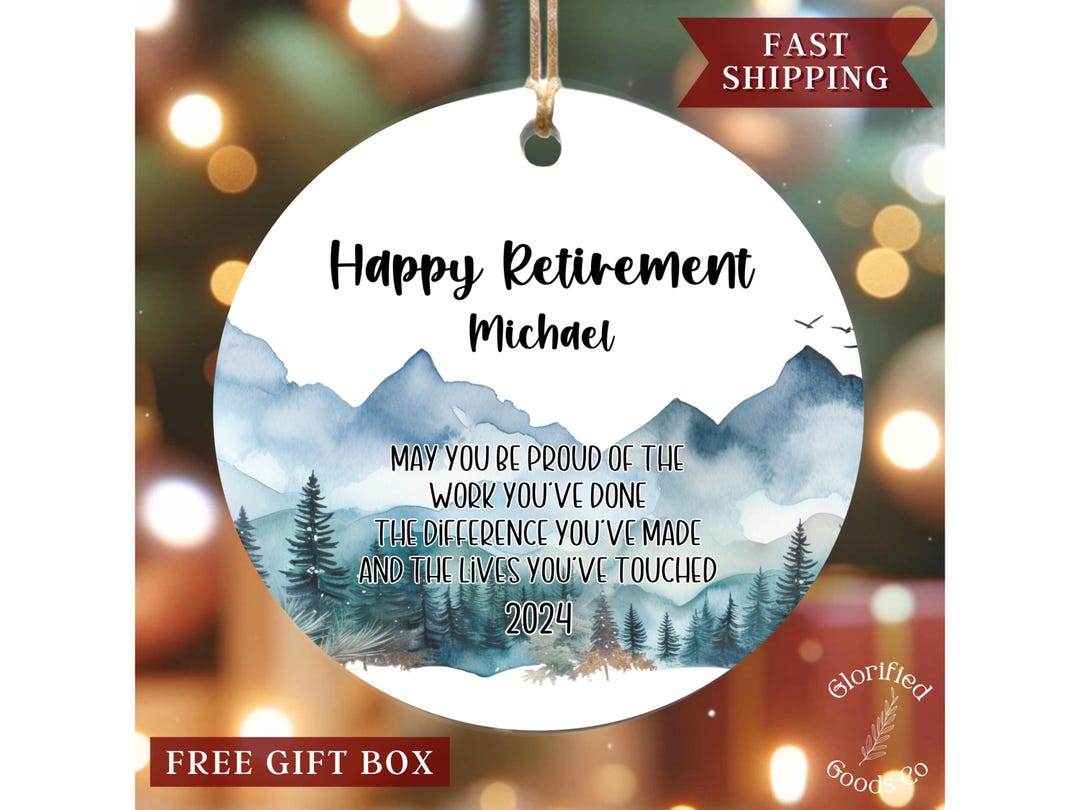 Personalized Retirement Ornament for Friend Coworker Retirement ...