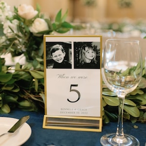 Customizable Personalized Photo Table Numbers Template: Wedding ...