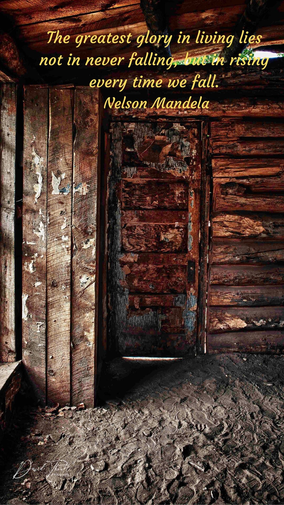 Motivational Screensaver With Rustic Cabin and Quote on Resilience for ...