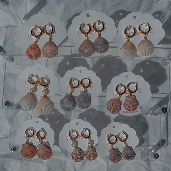 Seashell Earrings - Etsy