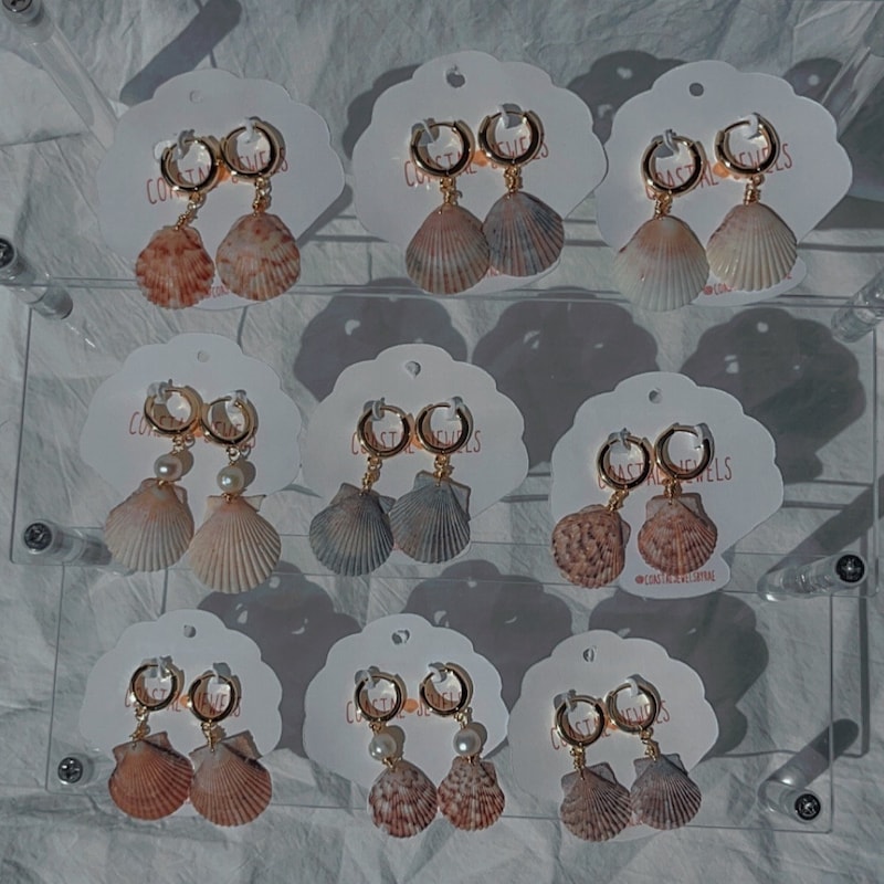 Seashell Earrings - Etsy