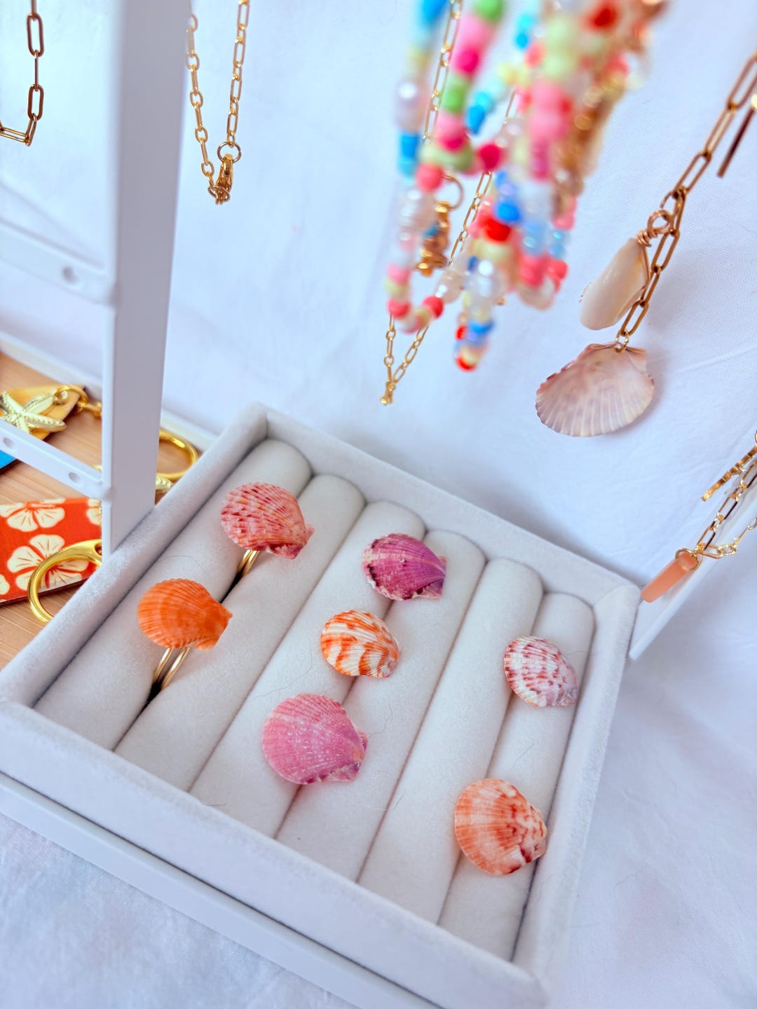 Dainty Seashell Ring, Real Scallop Shells, Real Seashell Rings, Mermaid ...