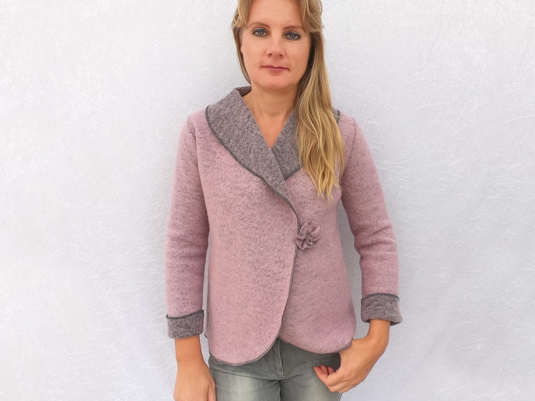 Reversible Jacket, Ladies Reversible Blazer - 2 in 1, Made of Felted ...