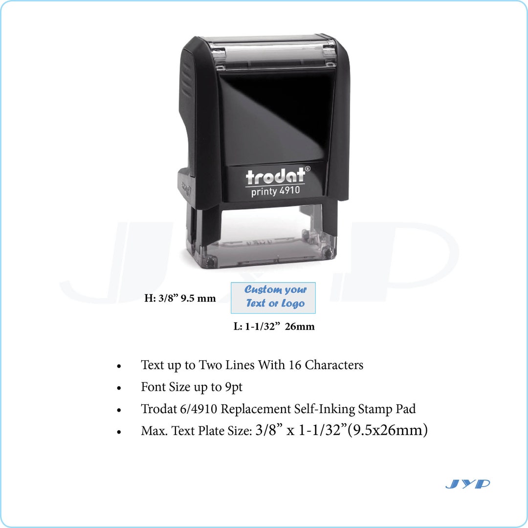 Mini Trodat 4910 - Custom Personalized - Self-inking Rubber- Name ...