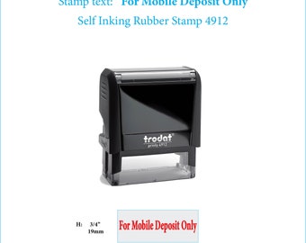 Bank Deposit Stamp Custom Bank Endorsement Custom Business - Etsy