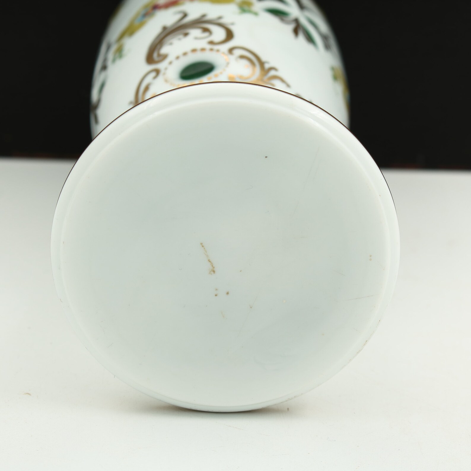 Antique Bohemian Glass Vase Overlay Opaline on Green, 20.5cm High - Etsy