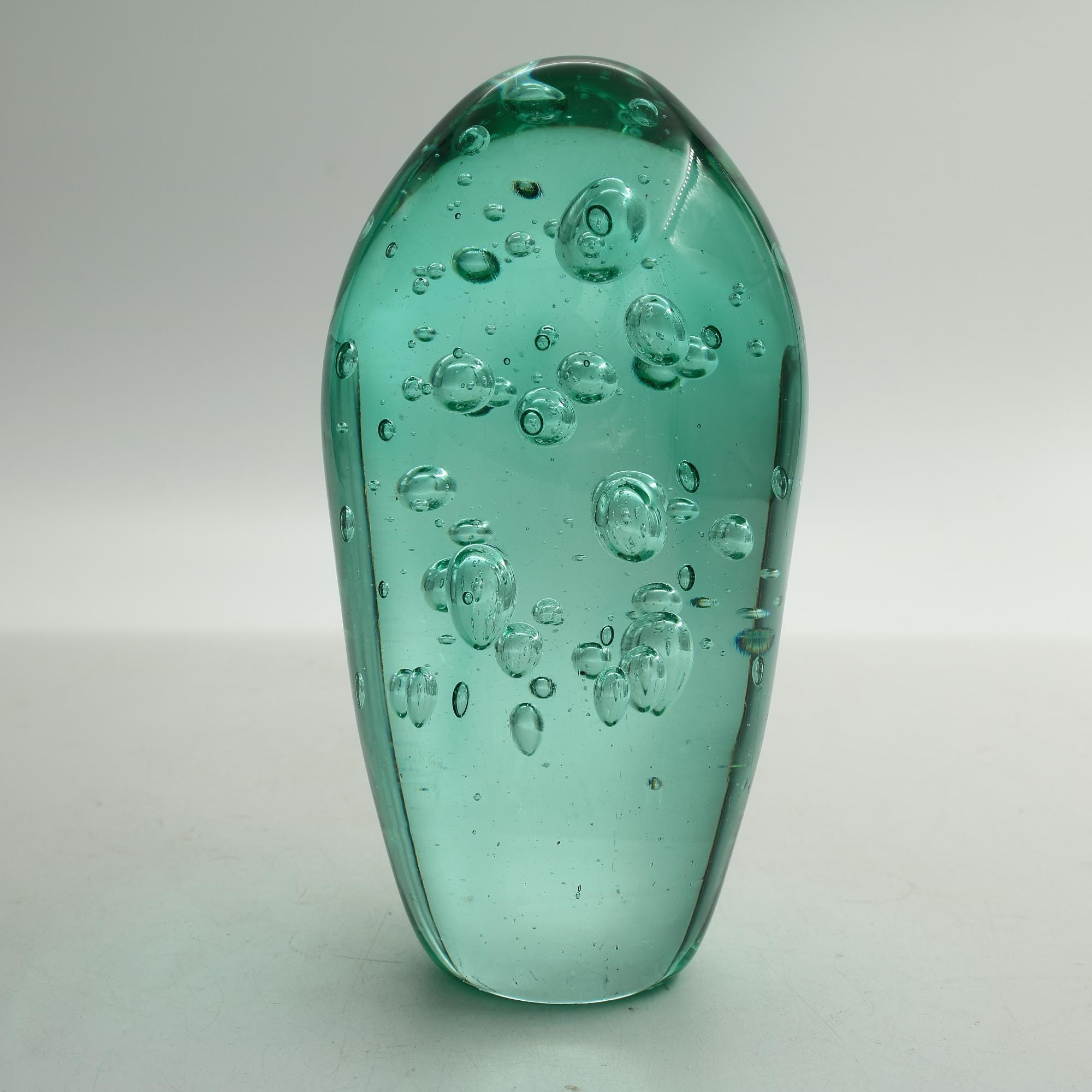 Antique Style Green Glass Dump Paperweight With Air Bubbles - Etsy