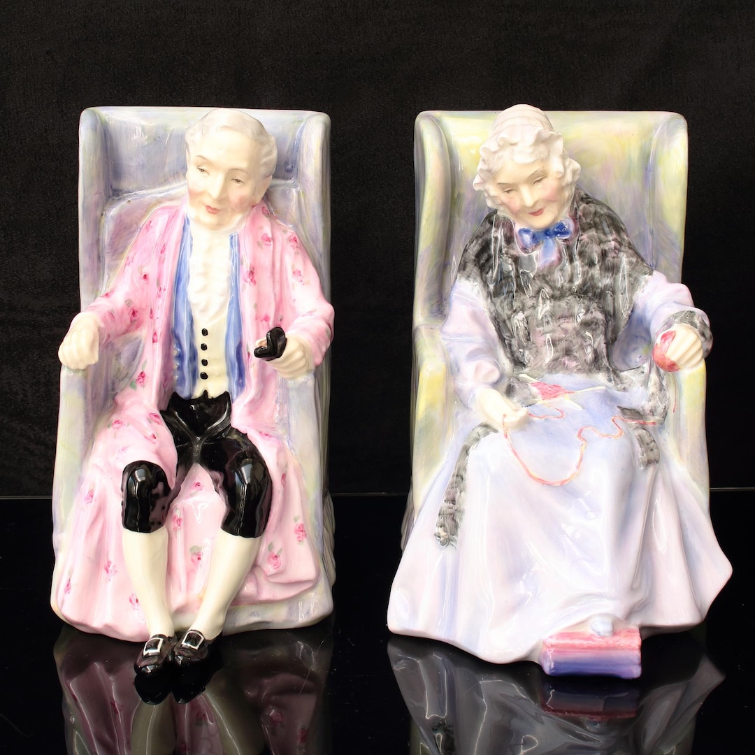 Royal Doulton Figurines Darby HN2024 and Joan HN2025 by Leslie ...