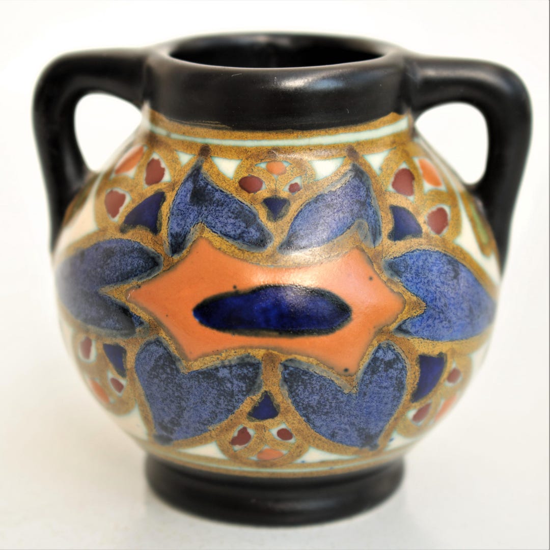 PZH Plazuid Gouda Miniature Amphora Vase Bonzo Design, Holland 1930s - Etsy