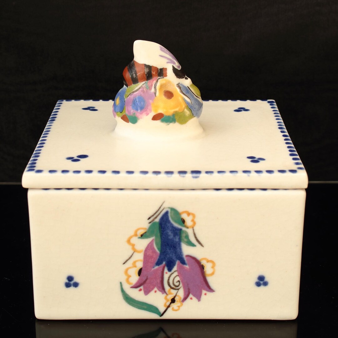 Early Poole Pottery Honey Comb Box With Lid CL Pattern by Truda Carter ...