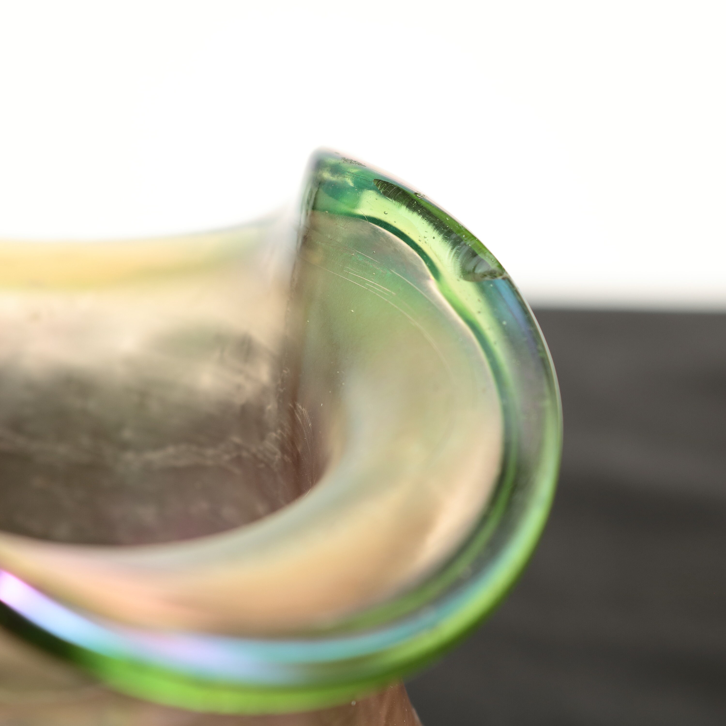 Kralik Glass Art Nouveau Vase Iridescent Applied Leaf Design - Etsy