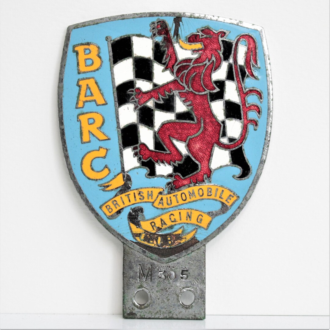 Enamel Car Radiator Badge British Automobile Racing Club BARC - Etsy
