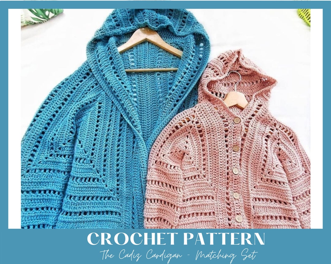 Matching Set Cadiz Cardigan Crochet Pattern PDF - Etsy