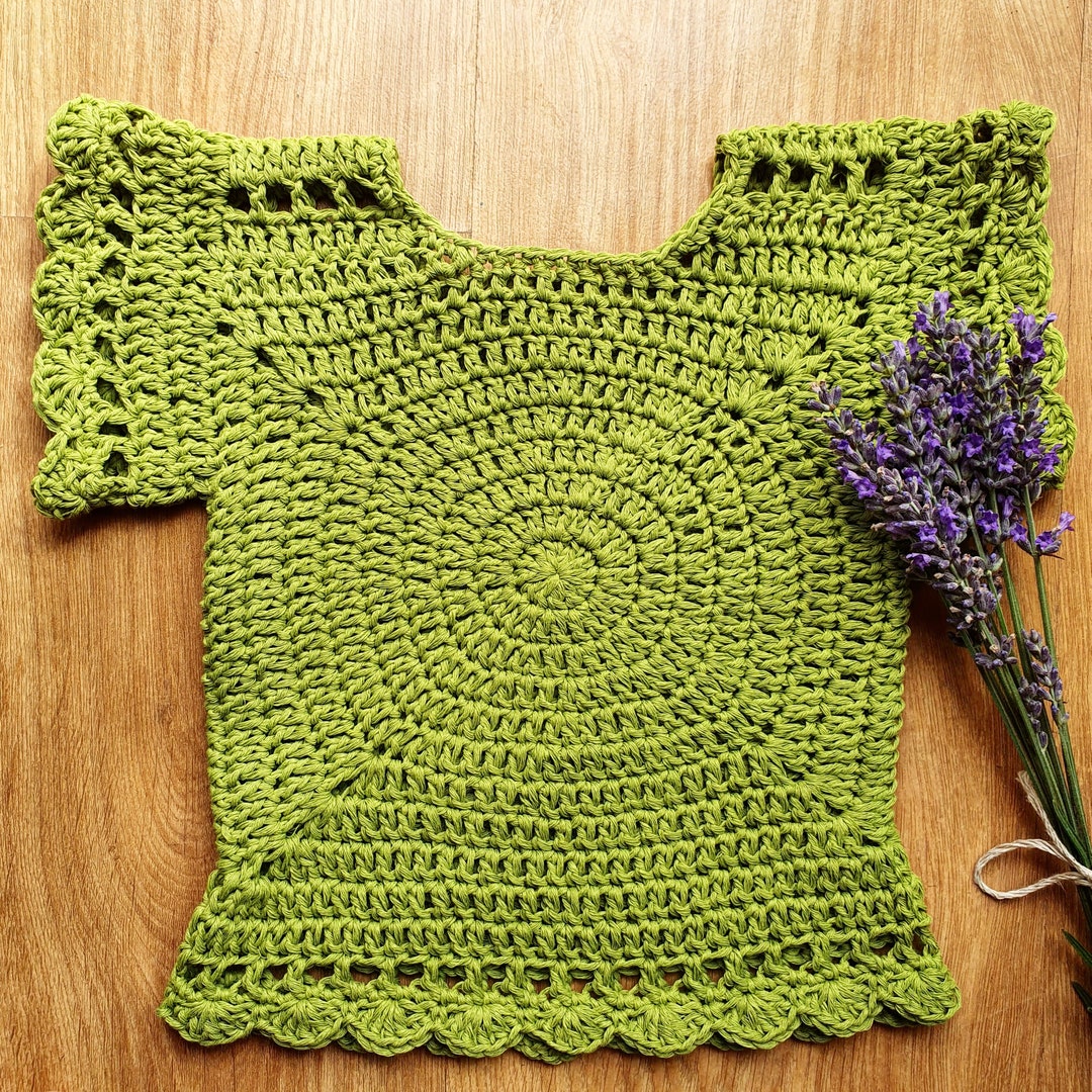 Girls Crochet Top Pattern, Crochet Top Pattern for Spring, Girl's ...