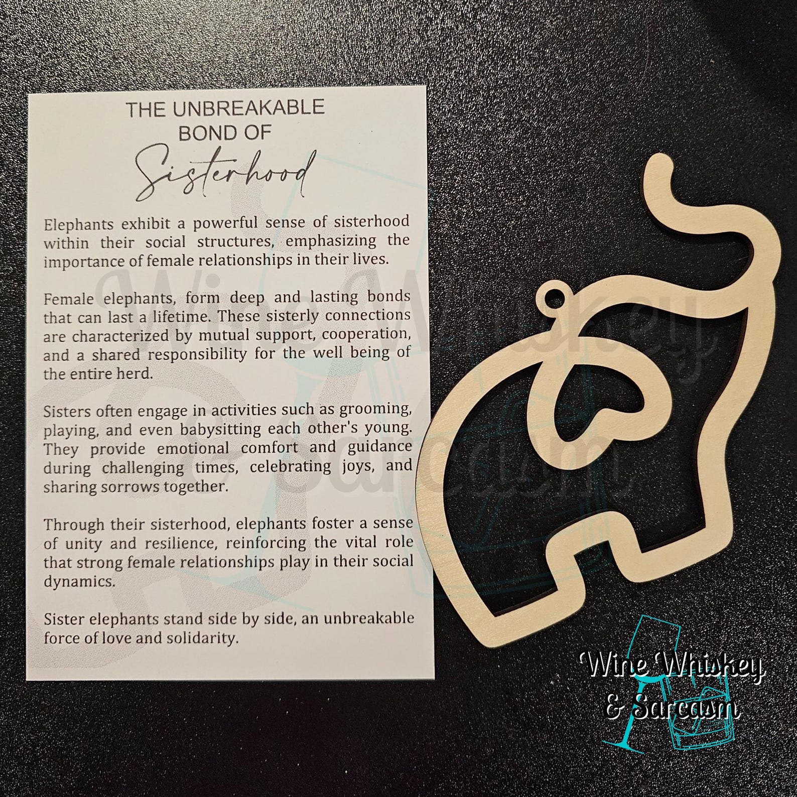Sisterhood Story Charm | Unbreakable Bond Ornament | Elephant Ornament ...