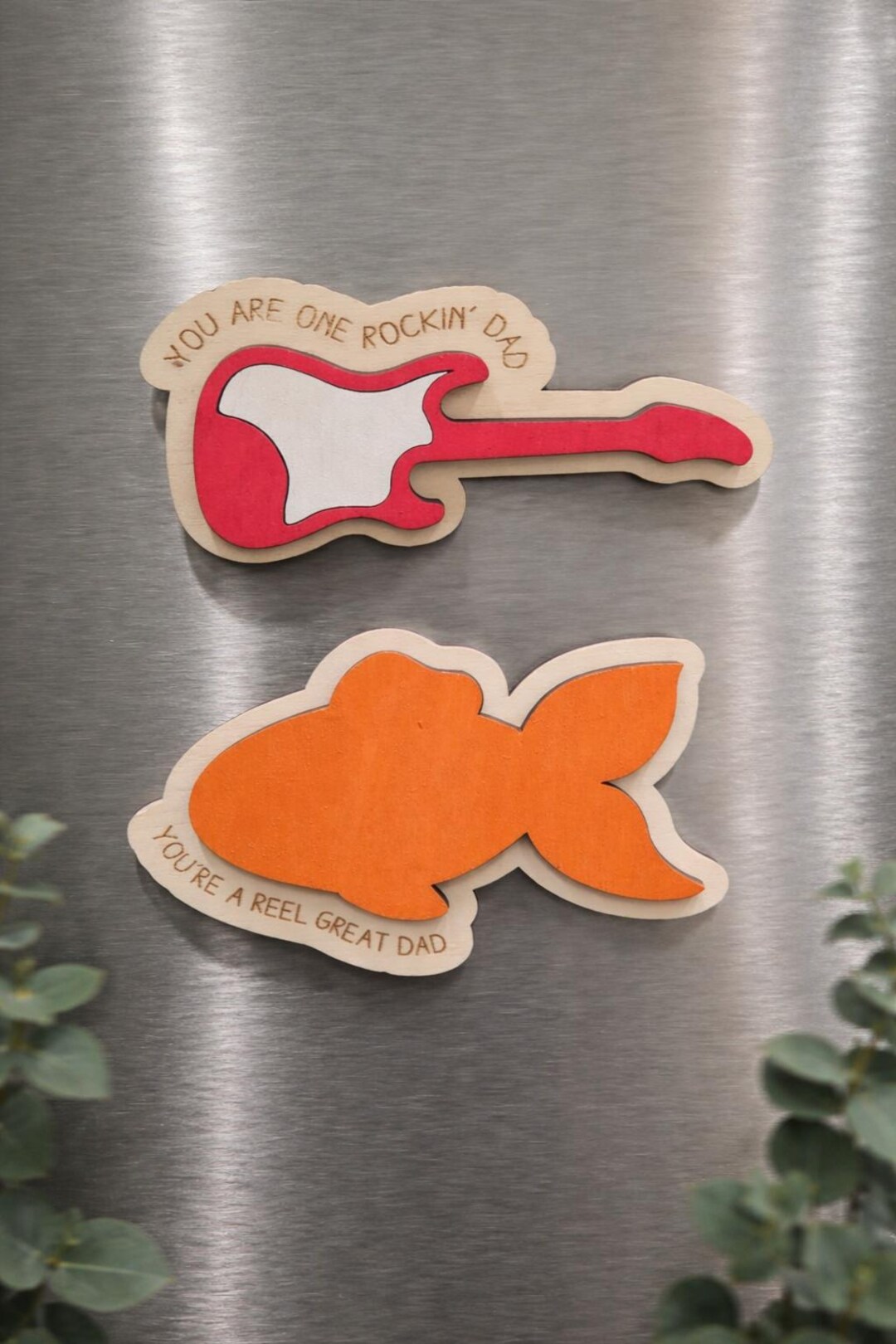 Dad Magnet Gift | Funny Dad Wood Magnet | Handmade Father’s Day Fridge ...