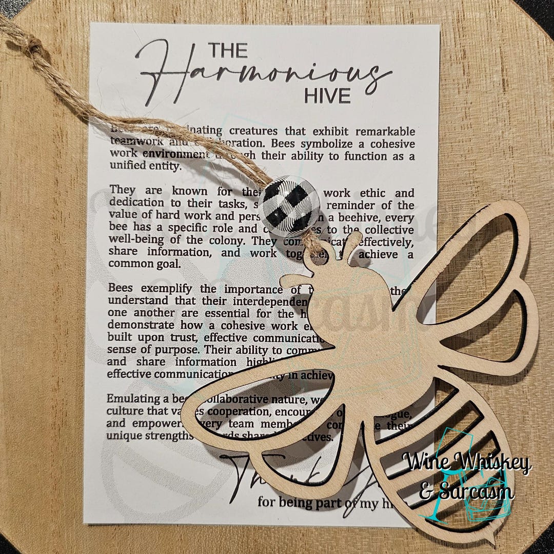 Harmonious Hive Story Charm | Bee Ornament | Coworker Ornament - Etsy