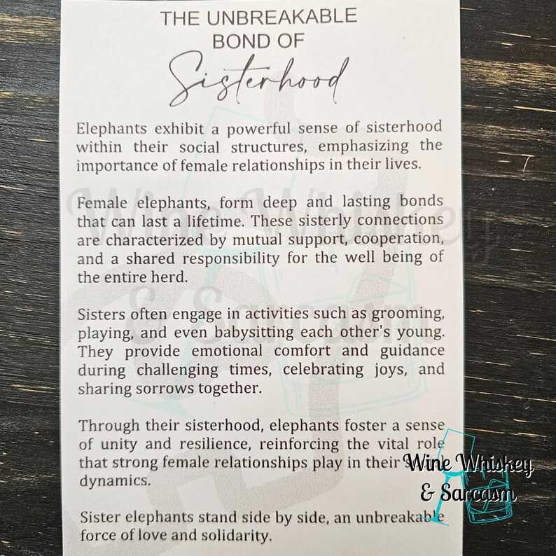 Sisterhood Story Charm | Unbreakable Bond Ornament | Elephant Ornament ...