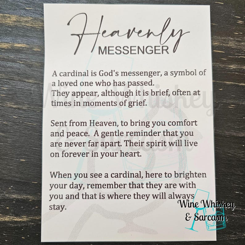 Heavenly Messenger Story Charm | Cardinal Ornament | in Memory Ornament ...