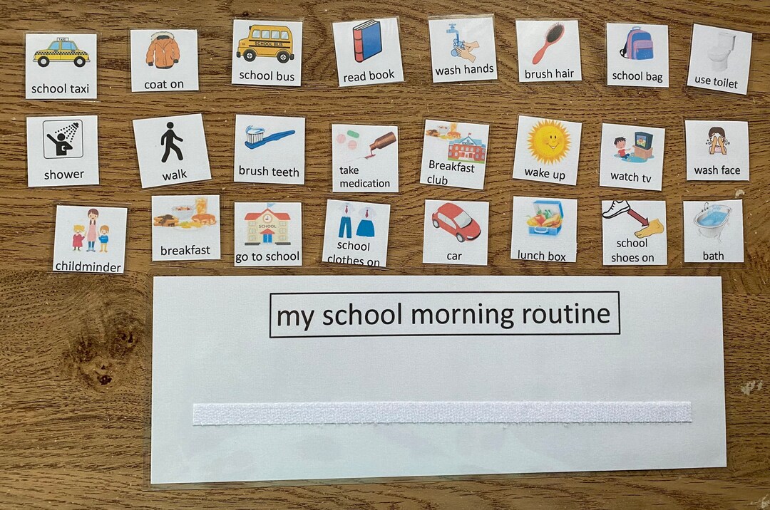 My School Morning Routine Board and Pictures - Etsy