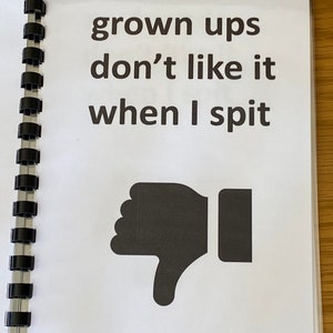 Social Story About Spitting. Great for Young Children and Those With ...