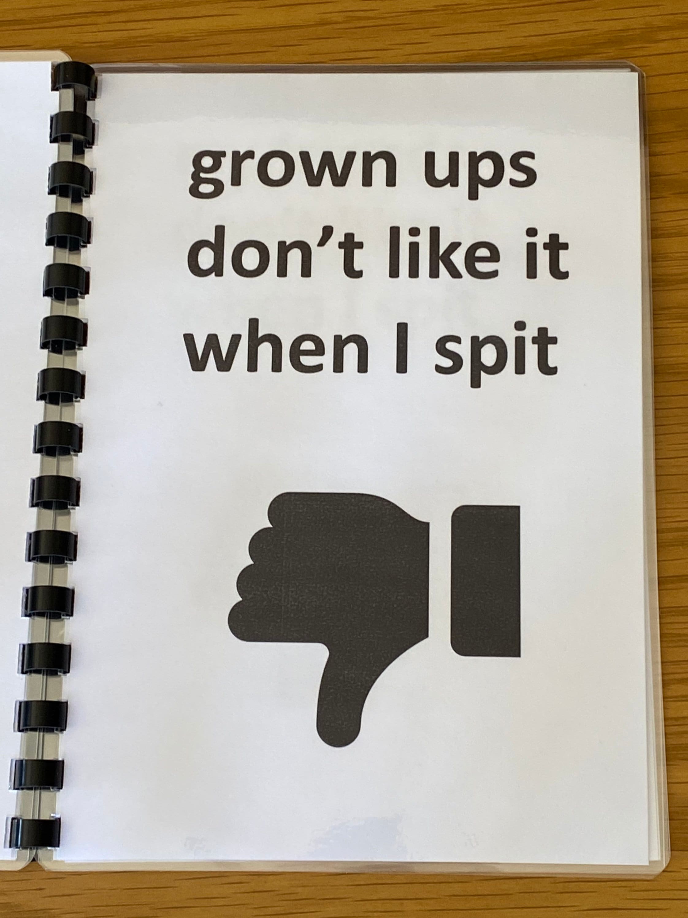 Social Story About Spitting. Great for Young Children and Those With ...