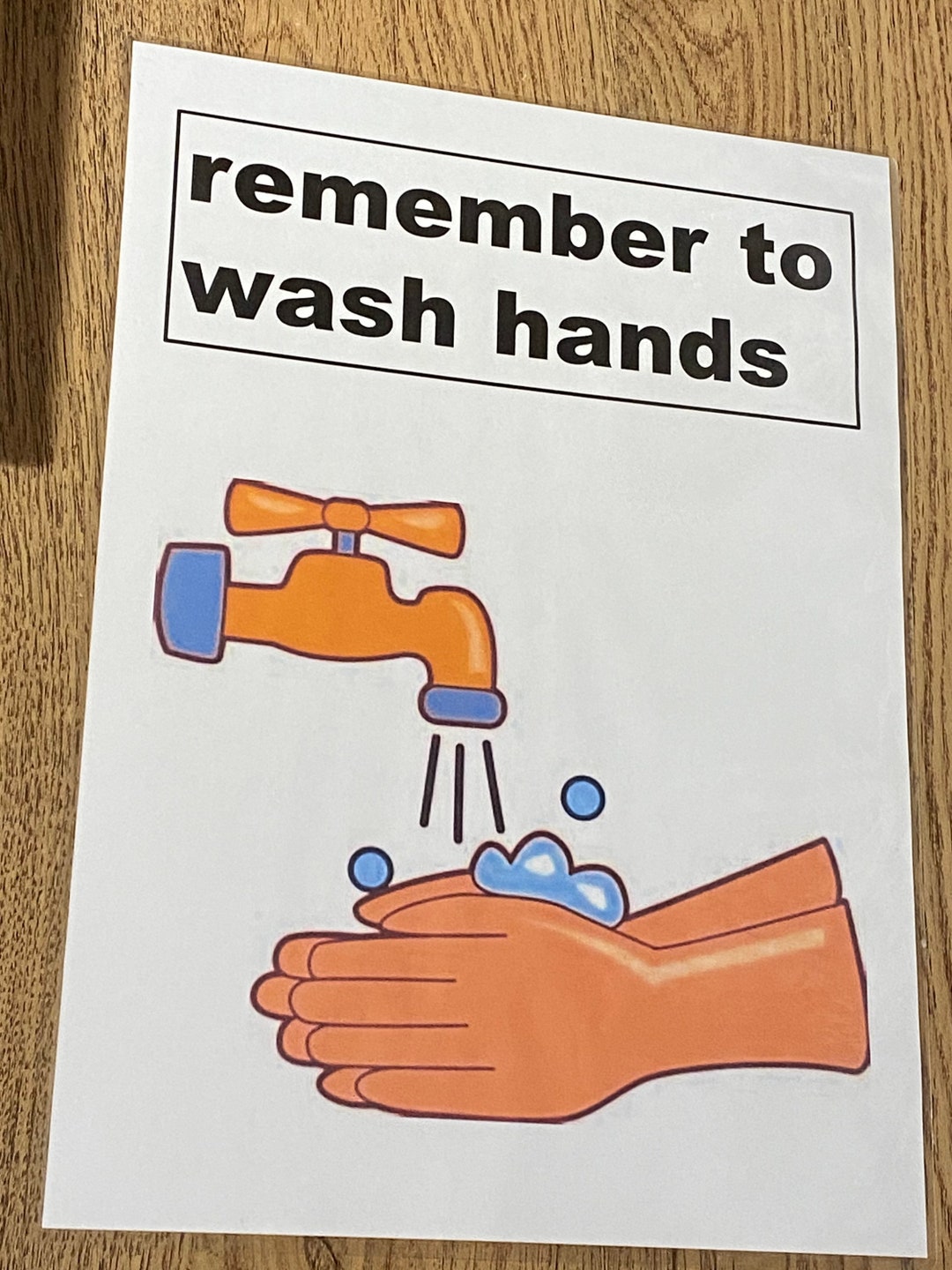 Remember to Wash Hands Visual Aid. Bathroom. Dementia/asd/autism ...