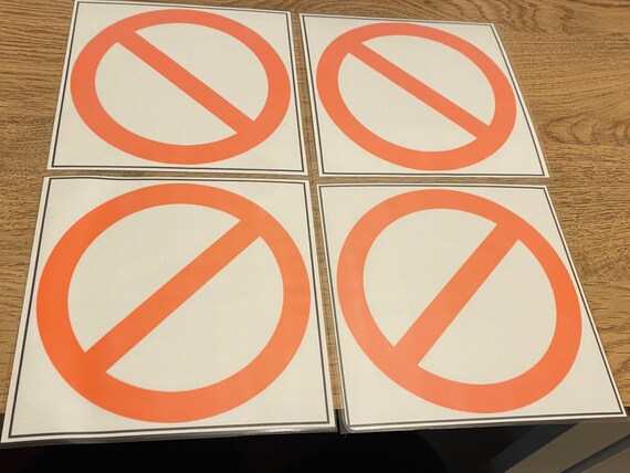Warning Symbols/signs Visual Aids for Young Children/those - Etsy Canada