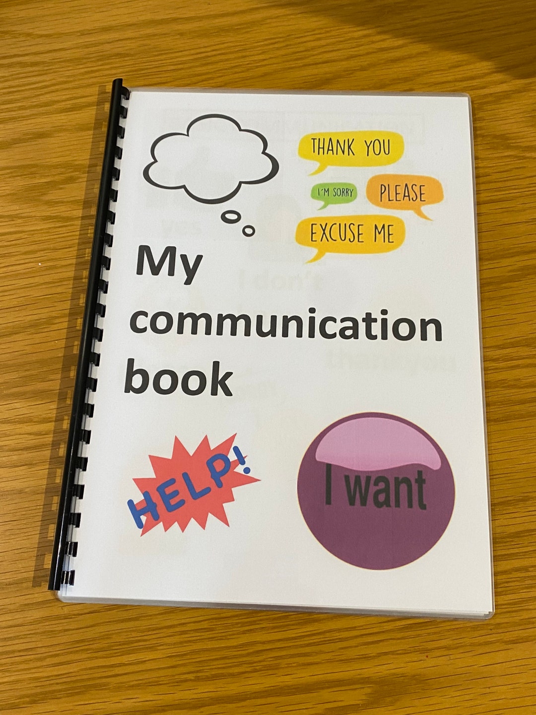 My Communication Book. A Visual/communication Aid. Asd/autism/non ...