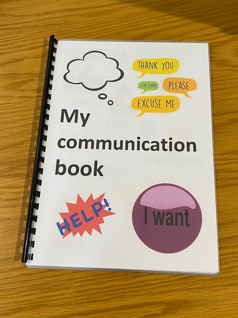 My Communication Book. A Visual/communication Aid. Asd/autism/non ...