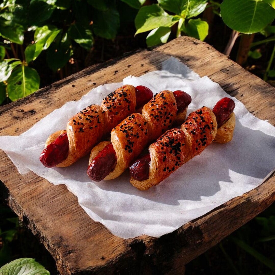 Replica Pigs in a Blanket One Piece Fake Hotdog Croissant Realistic ...