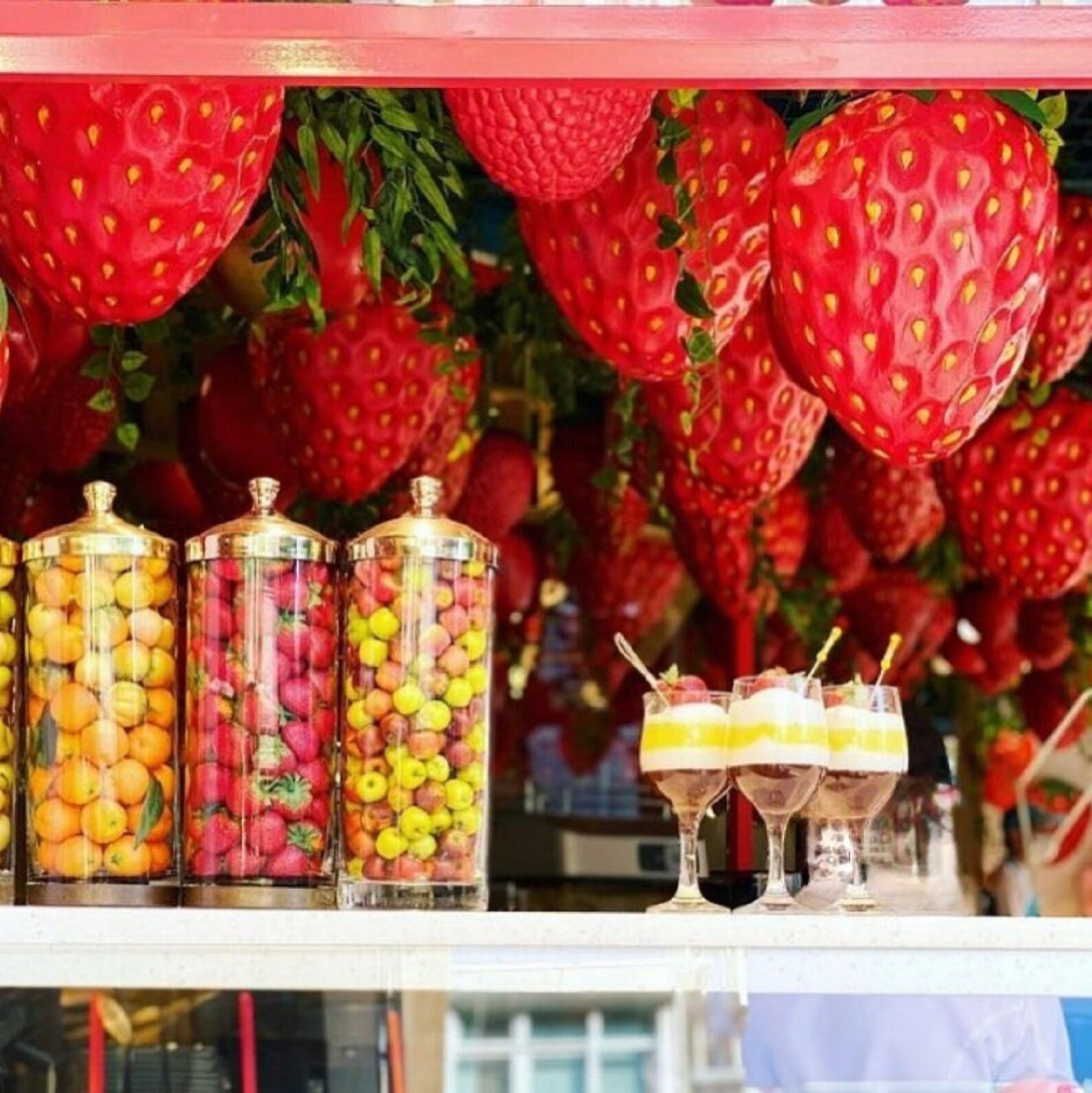 Giant Artificial Strawberry Hanging Decor: Realistic Garden and Shop ...