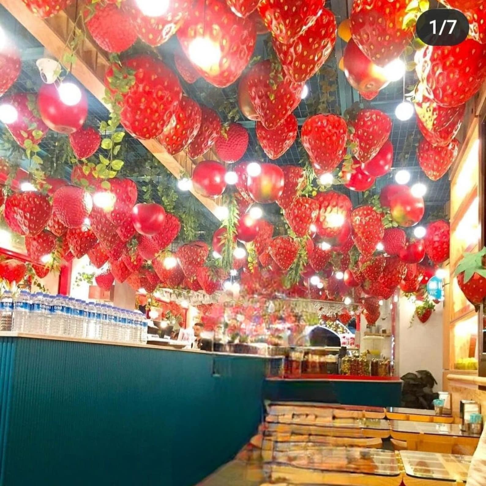 Giant Artificial Strawberry Hanging Decor: Realistic Garden and Shop ...