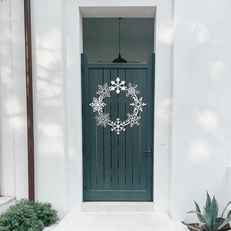 Snowflake Wreath, Winter Wreath Not Christmas, White Christmas Wreath ...