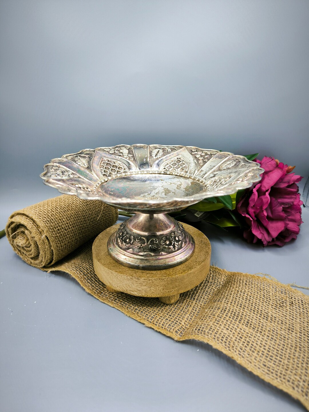 Vintage Candy Bowl, Large Bowl/fruit Vase, Antique Style Fruit/candy ...