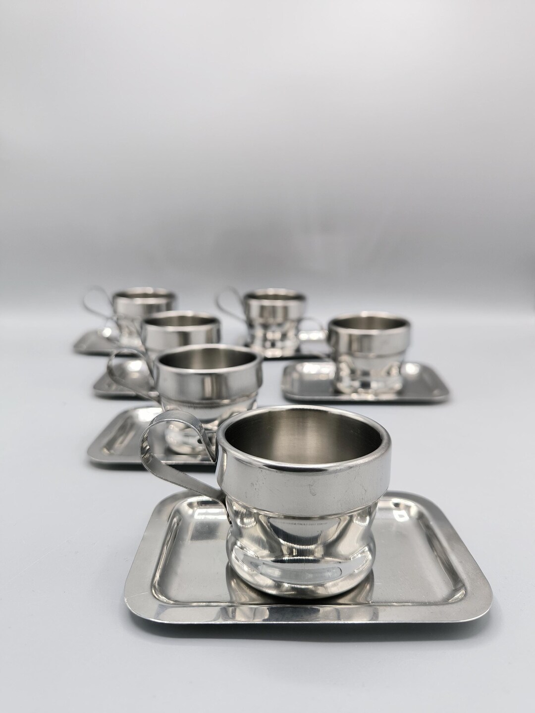 Vintage 1970s-1980s Stainless Steel Coffee Set, Jolly Rivadossi Made in ...