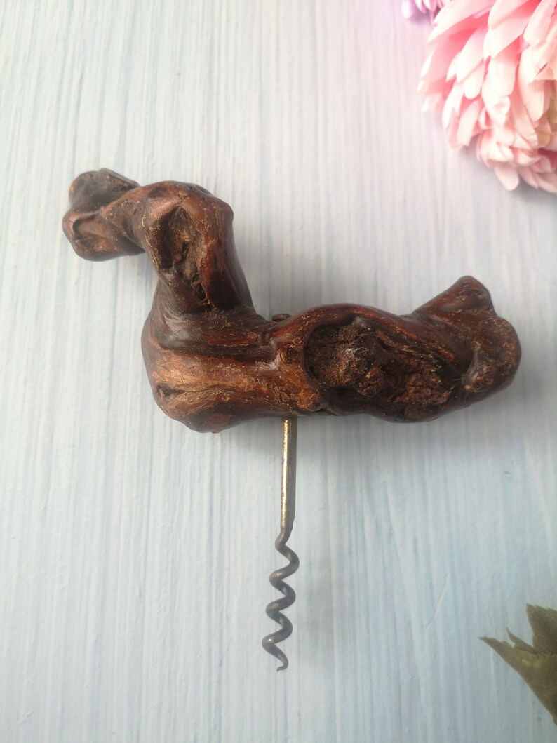 Vintage French Grapevine Corkscrew 1980s, Bottle Opener, Vintage ...