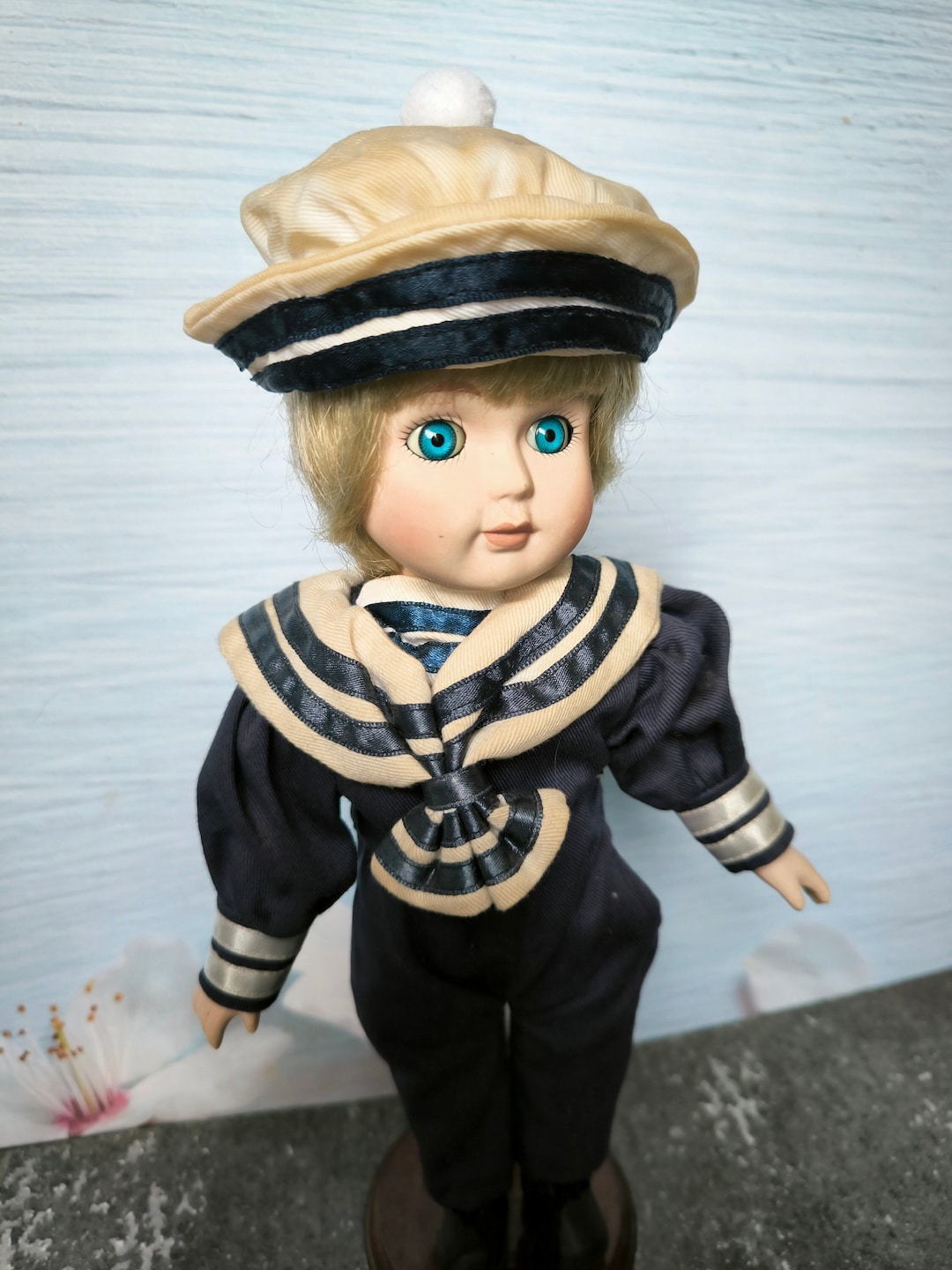 Vintage Porcelain Doll in Vintage Sailor Costume, Cute Small Sailor ...