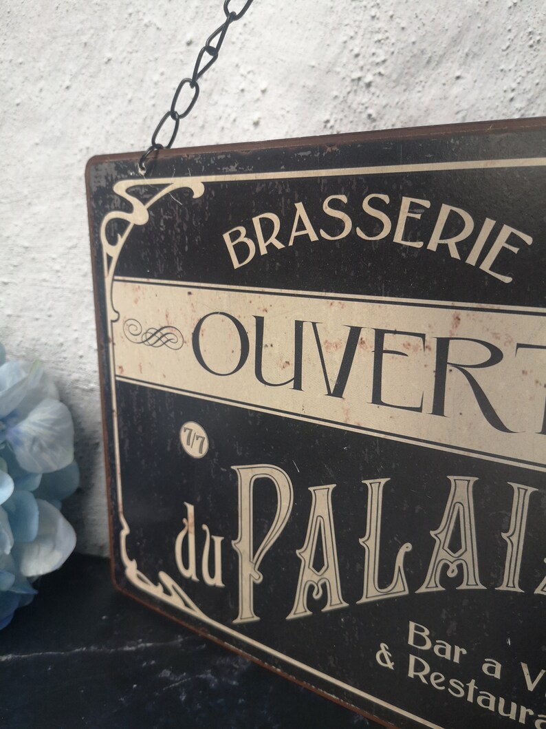 RARE Vintage Art Nouveau French Restaurant Sign Double Sided - Etsy
