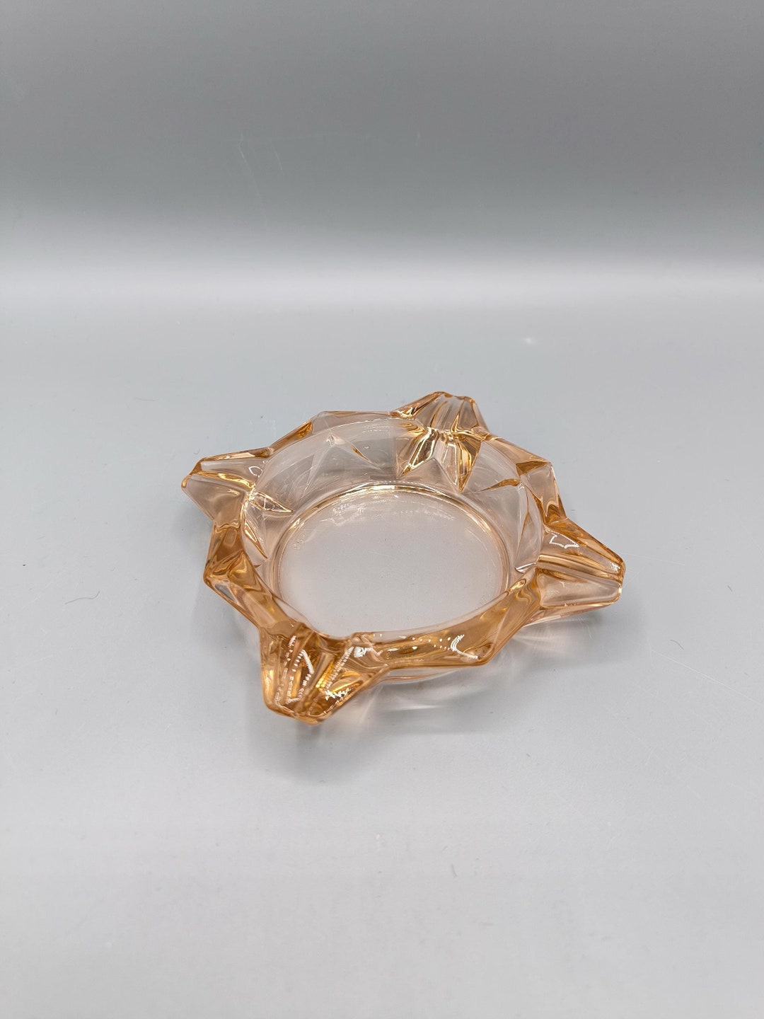 Vintage Luminarc Pink Glass Ashtray, Diamond-shaped Tempered Glass ...
