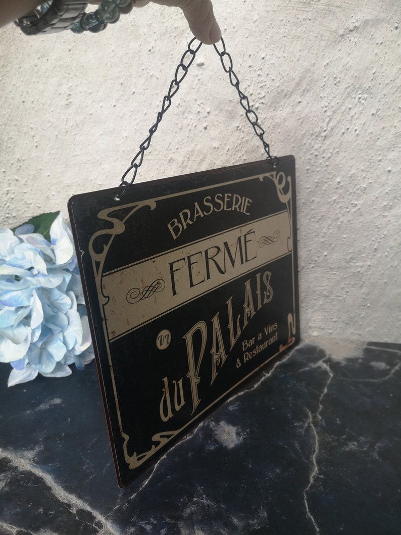 RARE Vintage Art Nouveau French Restaurant Sign Double Sided - Etsy