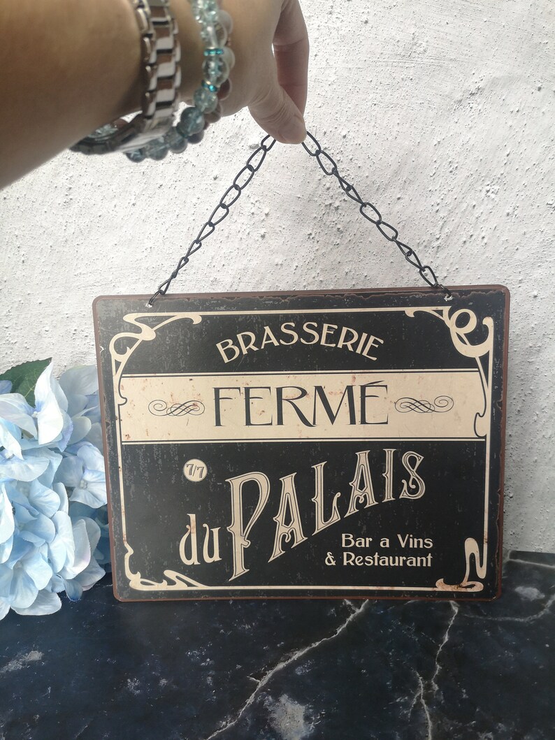 RARE Vintage Art Nouveau French Restaurant Sign Double Sided - Etsy